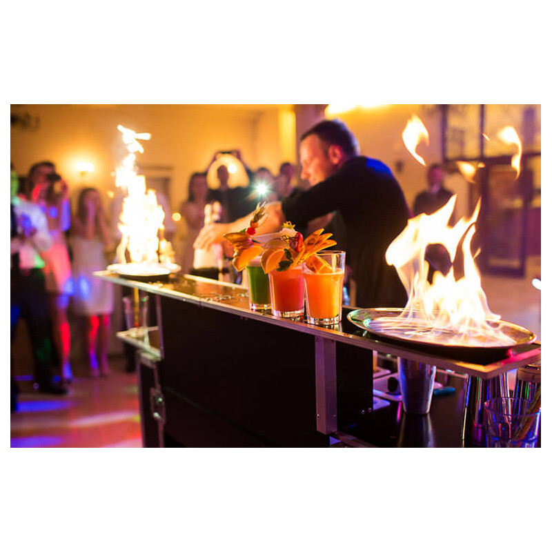 Portable Bartender Trolley Bar Counter